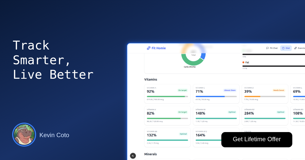 Fit Homie — AI Fitness App for Nutrition & Workouts